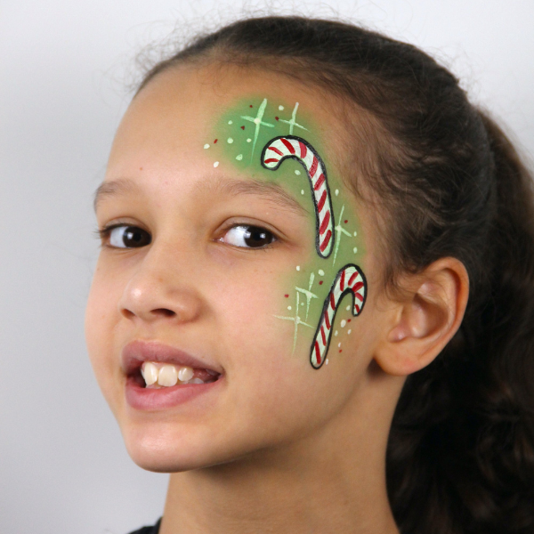 Candy Canes Face Paint Design – Snazaroo (US)